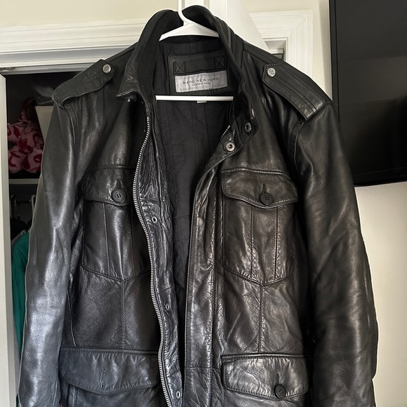 Jackets & Coats | Mens L Leather Coat Marc Jacobs | Poshmark